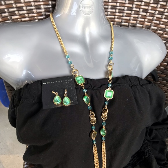 Marc Jacobs | Jewelry | Marc By Marc Jacobs Green Crystal Beads ...